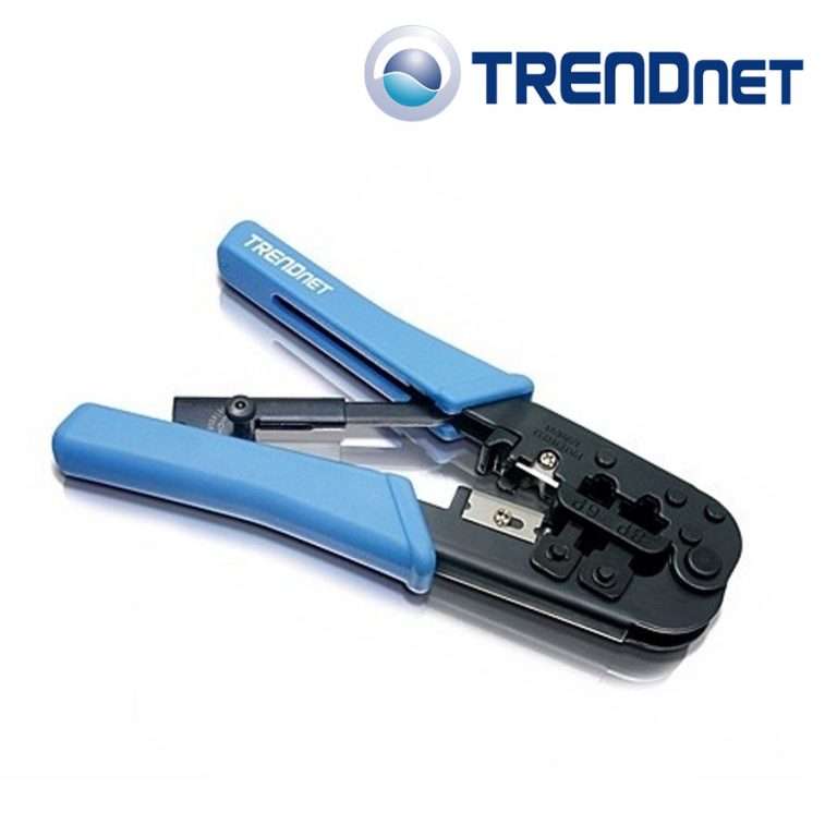 PONCHADORA PROFESIONAL TRENDNET 3 EN 1 CORTA Y PELA RJ45 RJ12 RJ11 - TECNIT