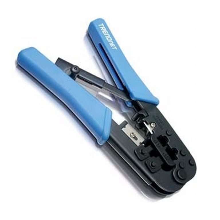 PONCHADORA PROFESIONAL TRENDNET 3 EN 1 CORTA Y PELA RJ45 RJ12 RJ11 - TECNIT