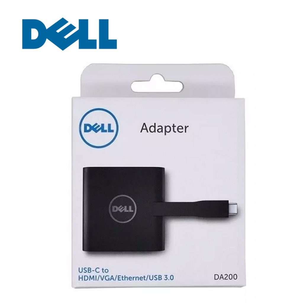 ADAPTADOR HUB MULTIPUERTO DELL D2A00 USB-C A VIDEO HDMI / VGA + USB 3.0 ...