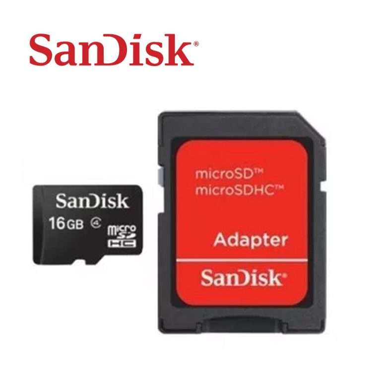 MEMORIA MICRO SD HC + ADAPTADOR SD SANDISK SDSDQM-016G-B35A DE 16GB CLASE 4 - TECNIT