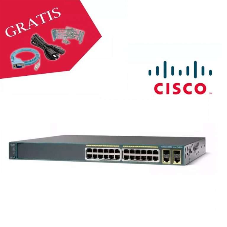 SWITCH CISCO CATALYST WS-C2960-24PC-L ADMINISTRABLE L2 DE 24 PUERTOS 10 ...