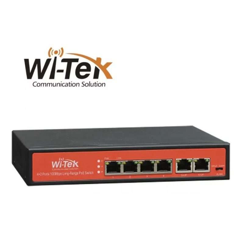 SWITCH WITEK WI-PS205 DE 4 PUERTOS POE+ + 2 PUERTOS UPLINK FAST ...