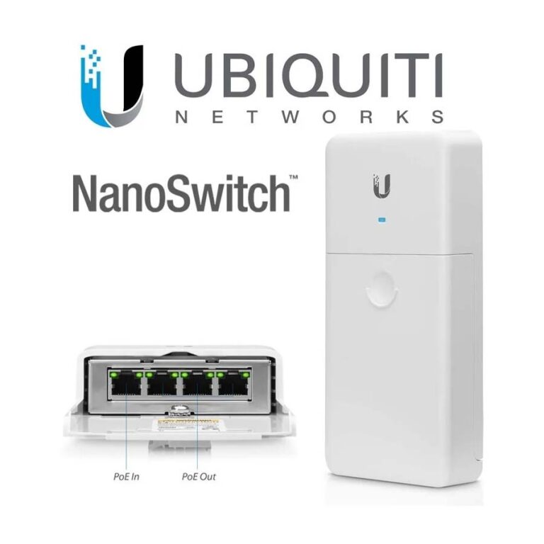 NANO SWITCH UBIQUITI N-SW DE 4 PUERTOS GIGABIT 10/100/1000 CON 3 ...