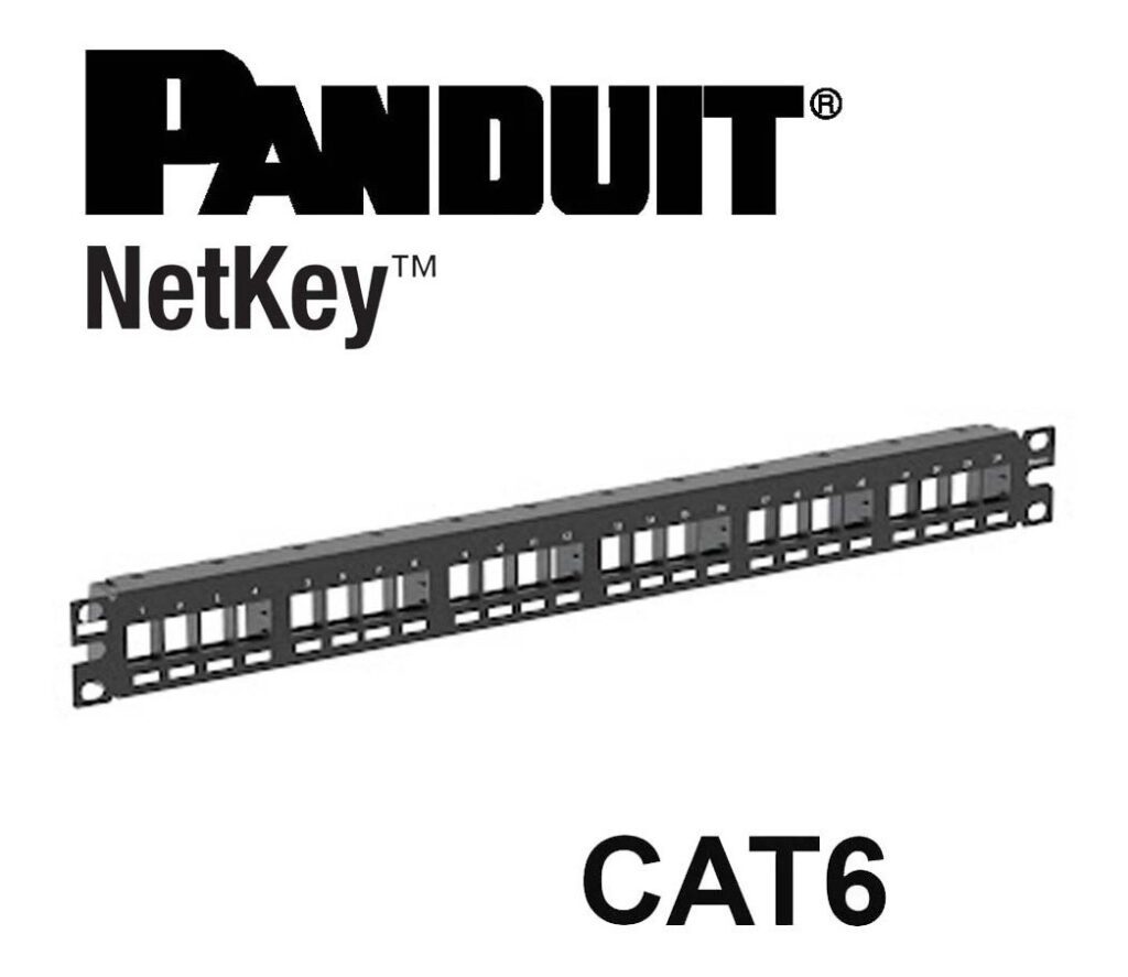 PATCH PANEL MODULAR PANDUIT NETKEY NKPP24FMY CAT6 DE 24 PUERTOS RACK - TECNIT