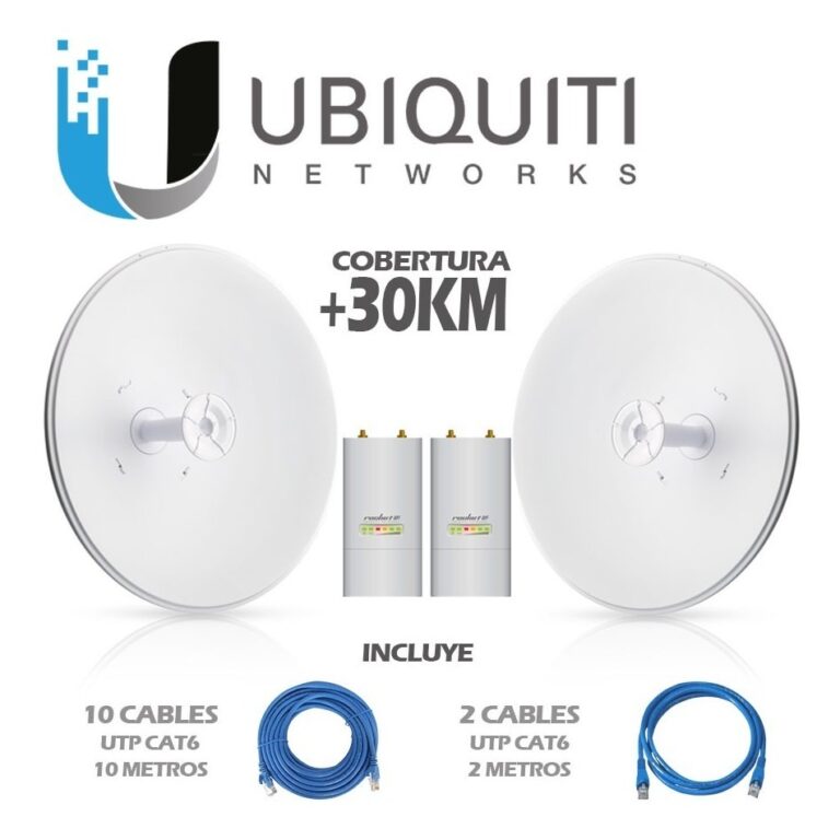 ENLACE PUNTO A PUNTO 30KM CON UBIQUITI ROCKET M5 + DISH DE 30DBI (TX Y ...