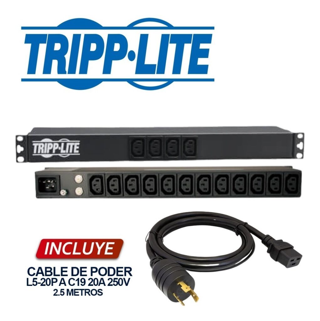 MULTITOMA PDU TRIPP-LITE PDU12IEC HORIZONTAL PARA RACK 14 TOMAS 120 ...