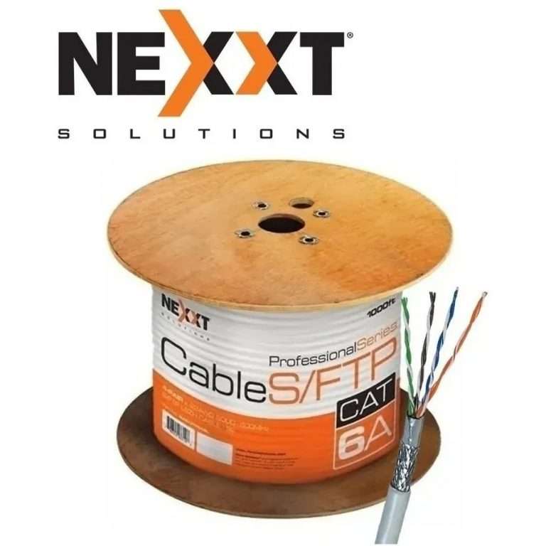 ROLLO DE CABLE S/FTP NEXXT AB357NXT01 CATEGORIA 6A LSZH 305M BLINDADO