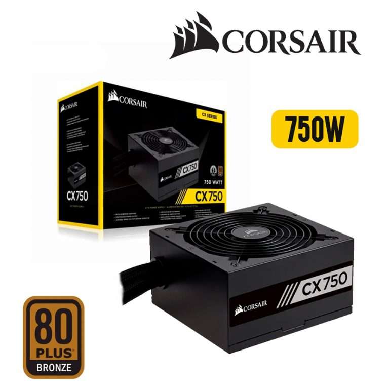 FUENTE DE PODER ATX CORSAIR CX750 DE 750W CONECTOR SATA/IDE PCI-E 62.5A - TECNIT
